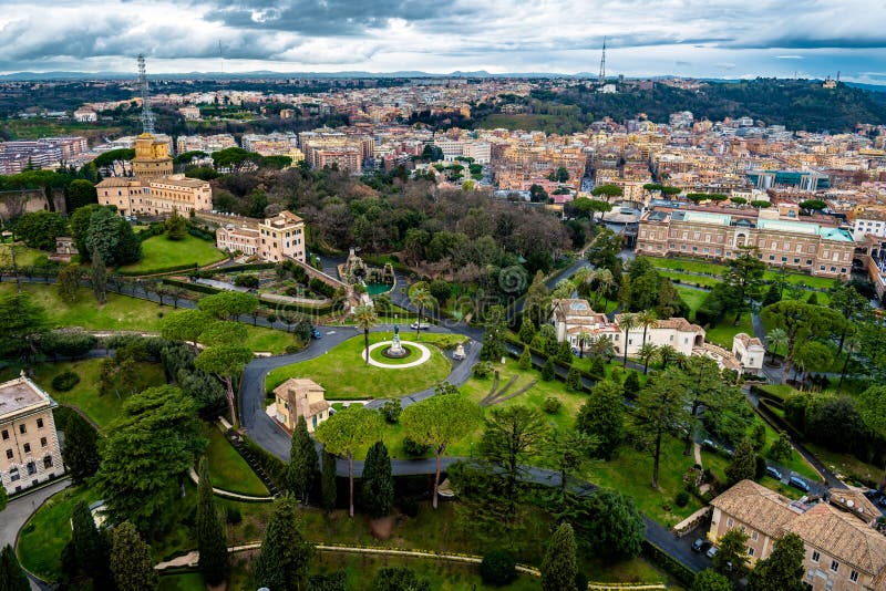 Garden in Vatican in Rome in Italy Stock Photo - Image of patio, city ...