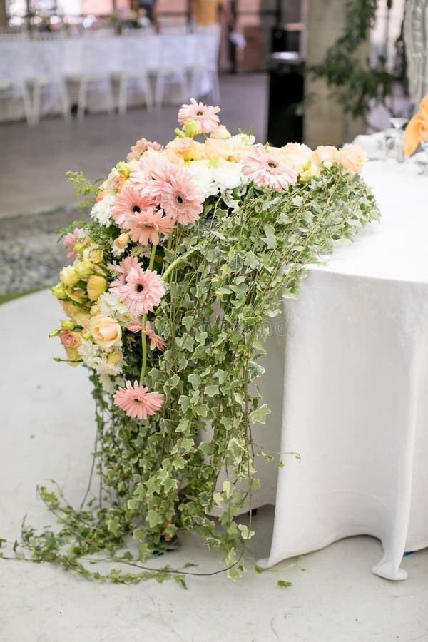 Beautiful Garden Wedding Setup. Flora Theme Stock Photo - Image of ...