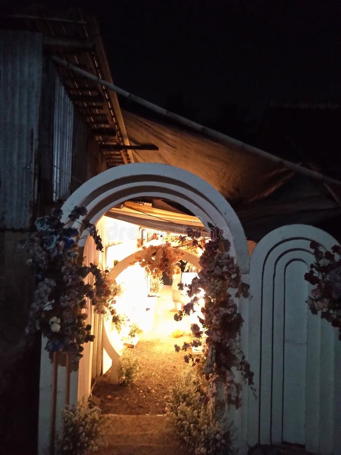 Beautiful Gate and Hallway Decoration Stock Image - Image of chapel ...