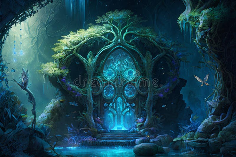 Beautiful Gate of Magical Ancient Civilization Generative AI Stock ...