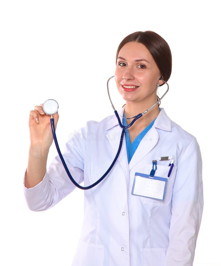 Beautiful General Practitioner is Working with Joy. she is Standing ...