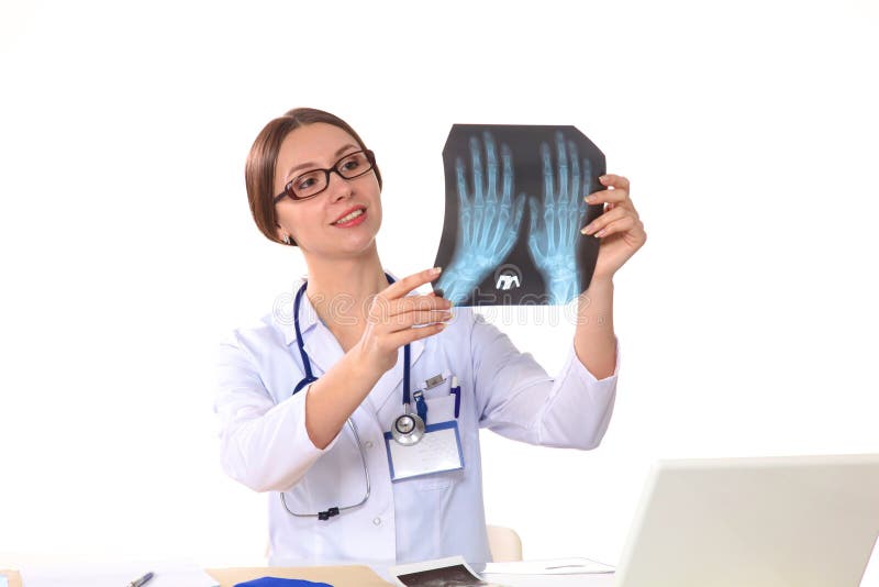 Beautiful General Practitioner is Working with Joy. she is Standing ...