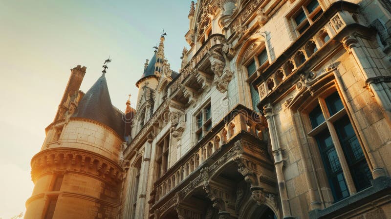 Beautiful Generic Castle Architecture Detail Stock Illustration ...