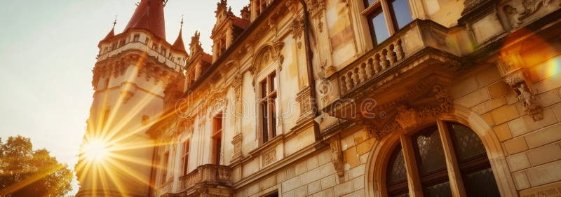 Beautiful Generic Castle Architecture Detail Stock Illustration ...