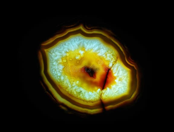 Beautiful Geode Slice stock image. Image of isolated, yellow - 8860993