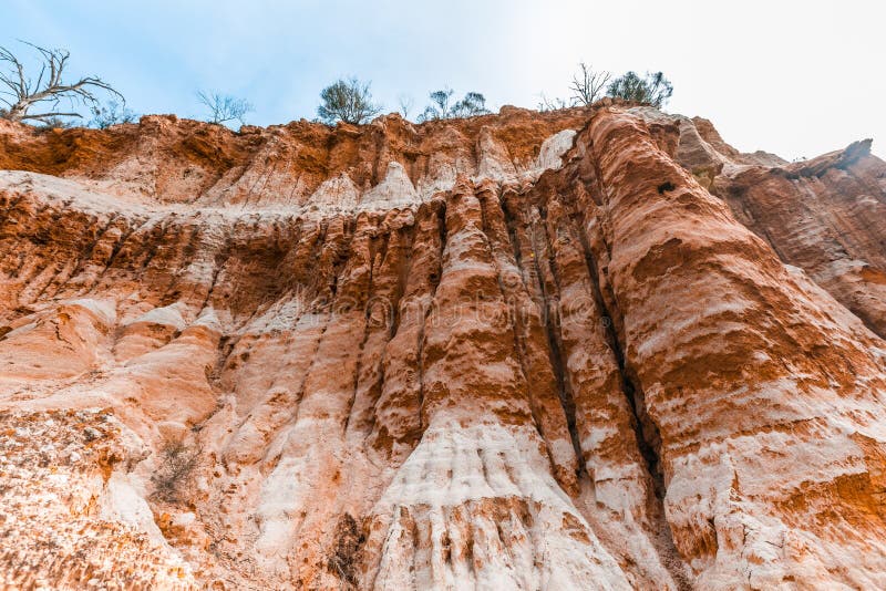 Orange sandstone cliff. stock photo. Image of native - 122809518