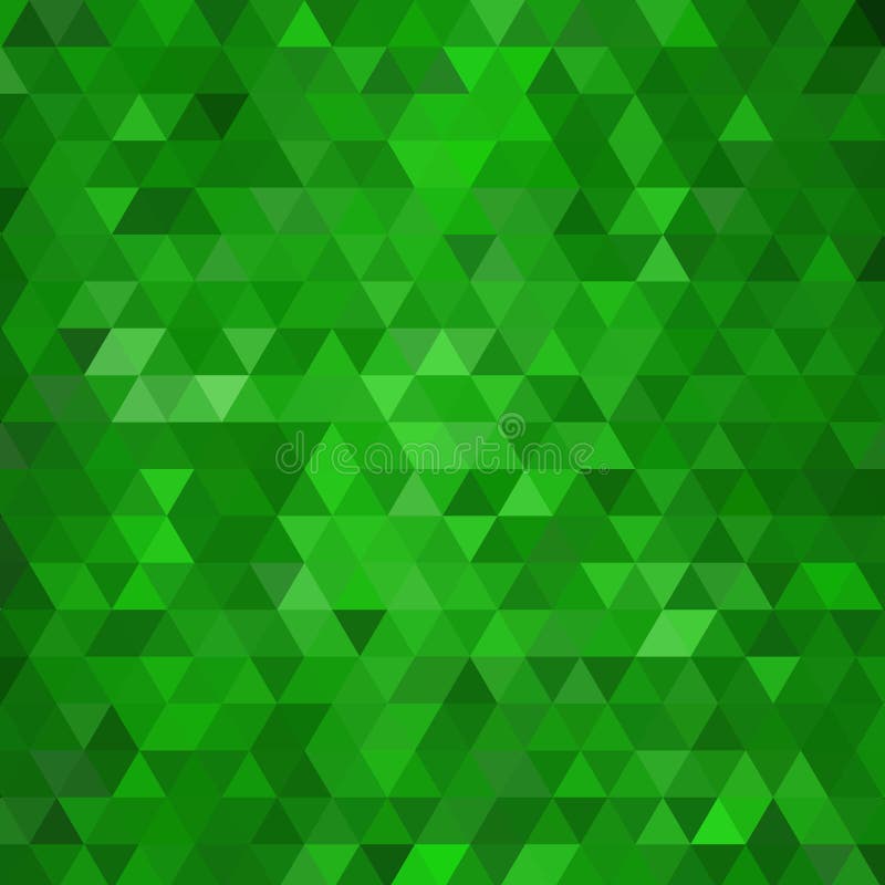 Beautiful Geometric Background. Green Triangles. Abstraction Vector ...