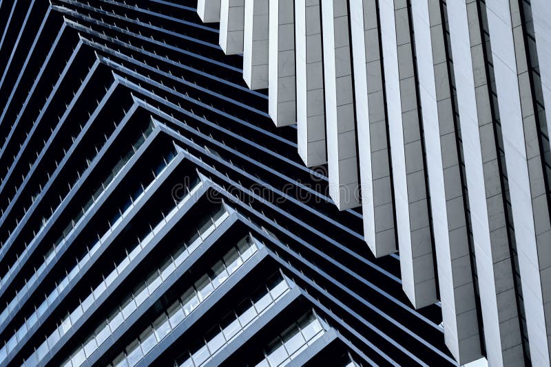 Beautiful Geometric Background Two High-rise Building Stock Photo ...