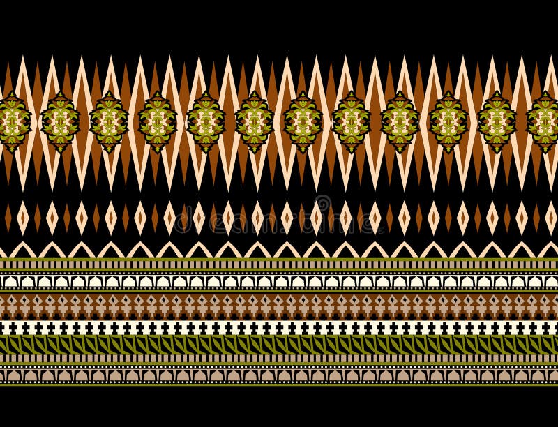 A Beautiful Geometric Ornament Ethnic Style Border Design Handmade ...