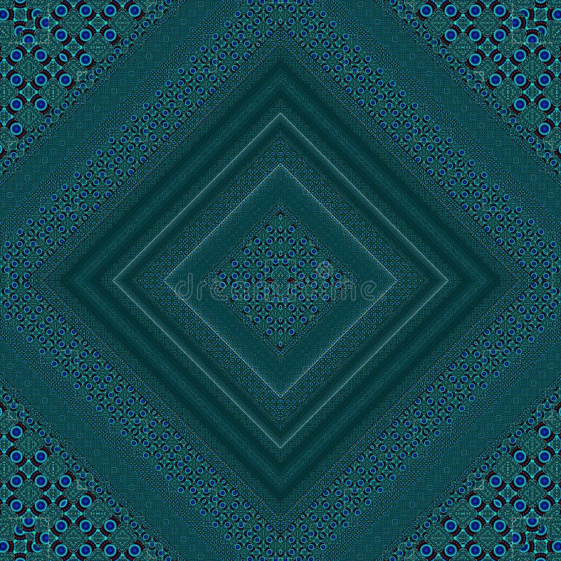 Beautiful Geometric Pattern Rhombus Shape, Turquoise Color Stock ...