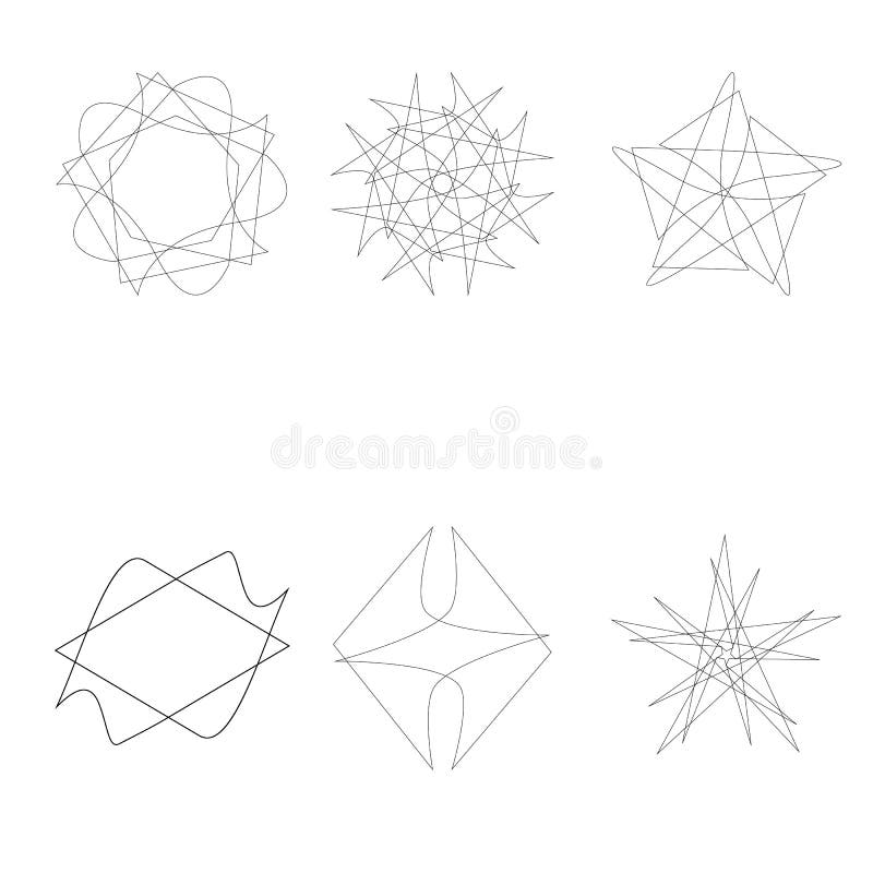 Beautiful Geometric Pattern Stars Icons Stock Illustration ...