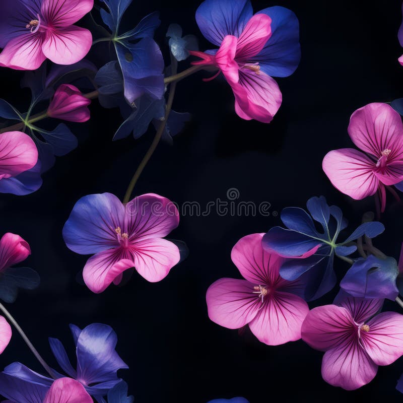 Beautiful Red Geranium Flowers Background Stock Vector - Illustration ...