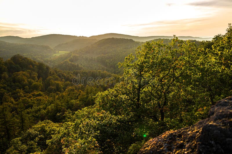 Beautiful German Forest of Thuringia Stock Image - Image of landscape ...