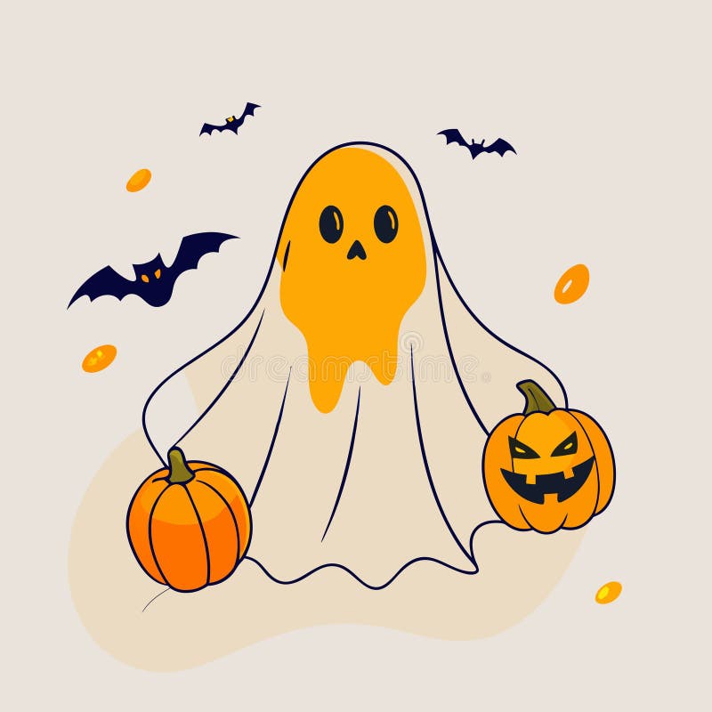 Beautiful Ghost Halloween Graphic Stock Photo - Illustration of funny ...
