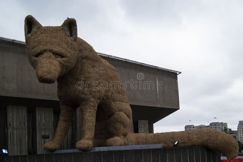 Beautiful giant fox statue stock photo. Image of statue - 196648954