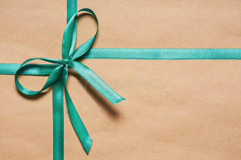 Beautiful Gift Box with Ribbon and Bow Stock Photo - Image of package ...