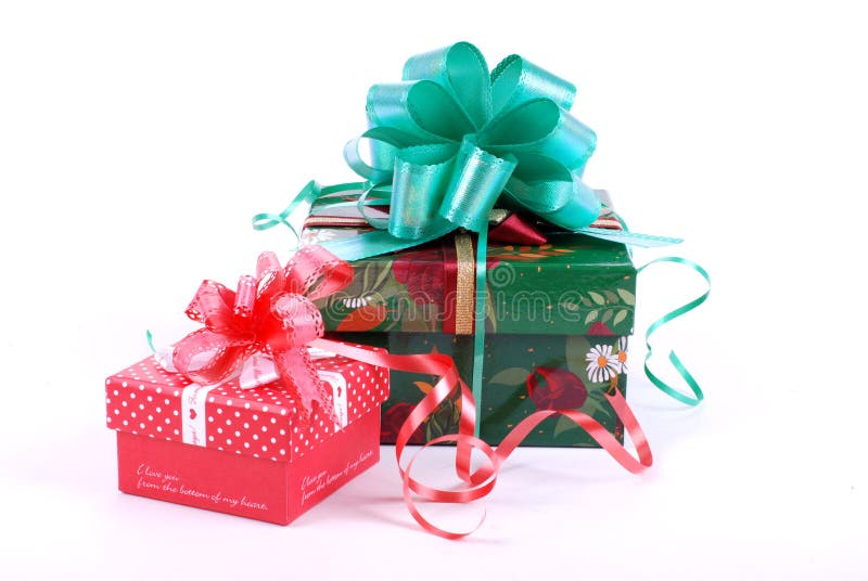 Beautiful gift boxes stock image. Image of isolated, xmas - 7144651