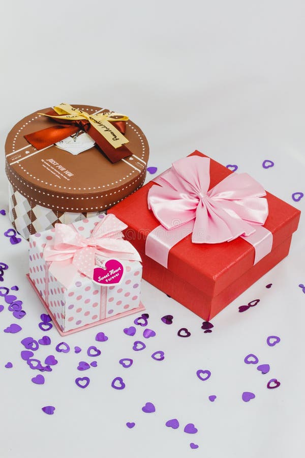 Beautiful gift boxes stock image. Image of holiday, colored - 83877791