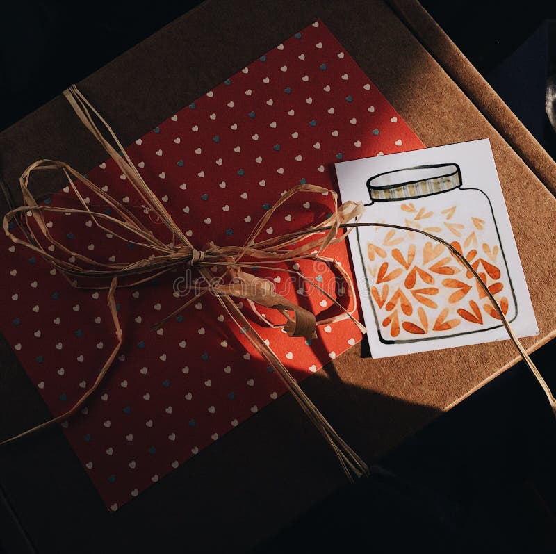 Beautiful Gift in the Crafting Package Stock Image - Image of creative ...