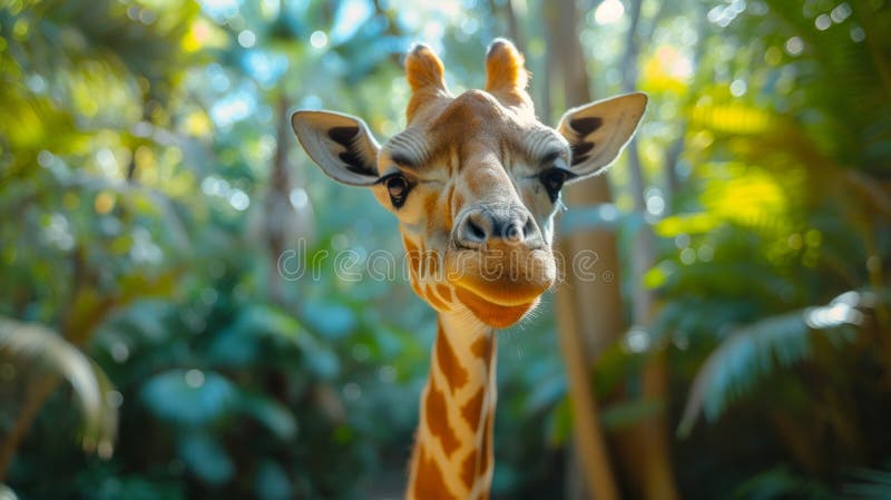 A Beautiful Giraffe Looks at the Camera Stock Image - Image of ...