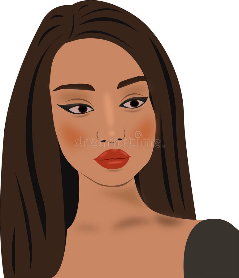 Illustration of a Beautiful Girl. Popular Illustration Stock ...