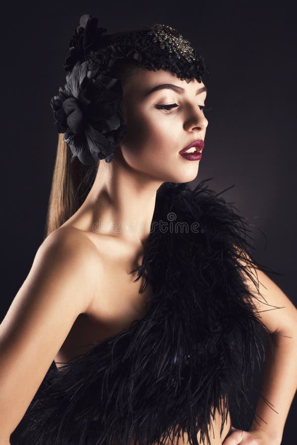 Beautiful Girl with Accessory Stock Image - Image of skin, brooch: 36469343
