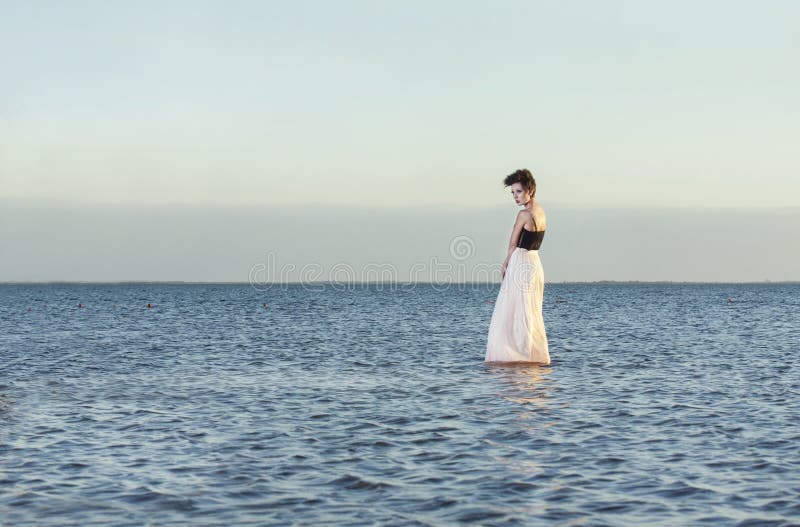 Beautiful girl alone stock photo. Image of vacation, freedom - 27908554