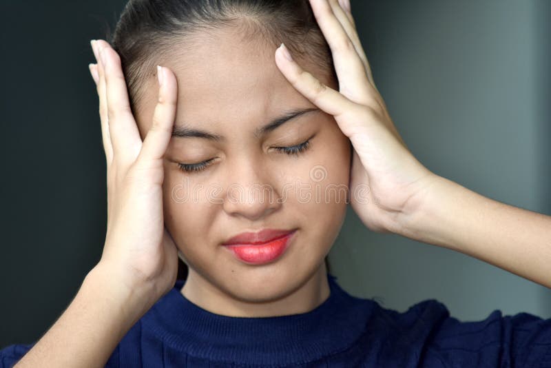 Beautiful Girl and Anxiety stock photo. Image of nervous - 137490932