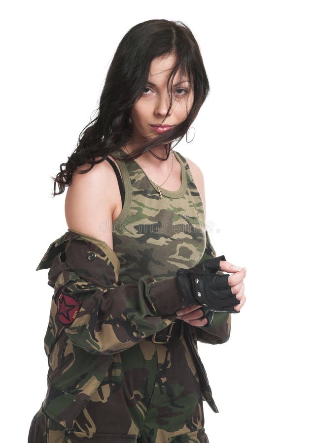 Beautiful female soldier stock image. Image of armed, duty - 6931721
