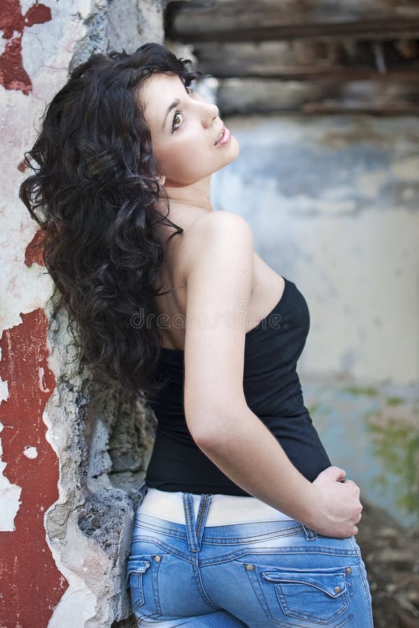 Beautiful girl back stock image. Image of models, hand - 19472963