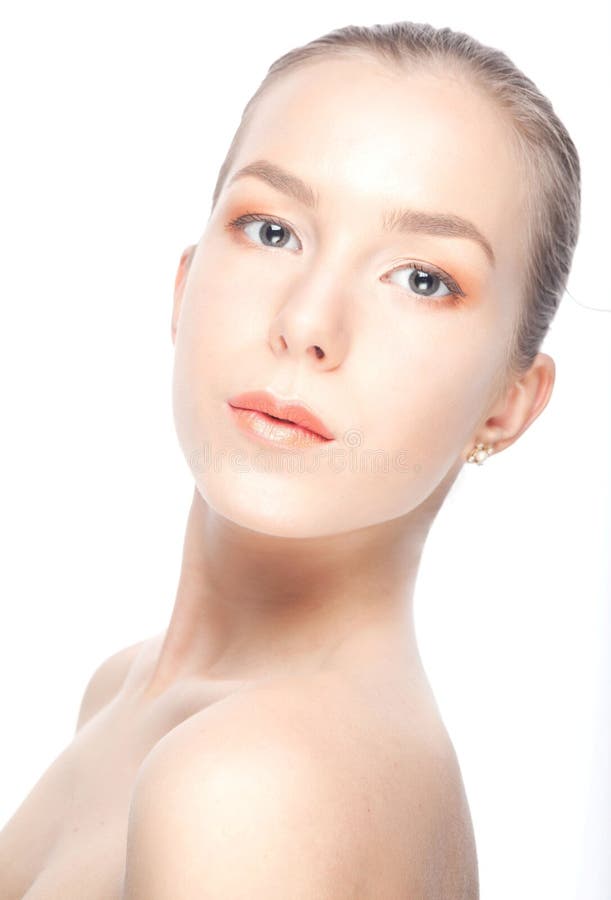 Beautiful girl stock photo. Image of girl, hairs, orange - 37244100