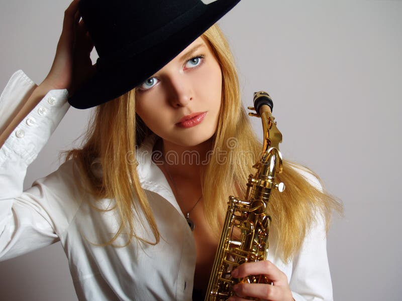 Jazz lady stock image. Image of group, silhouette, figure - 2456979