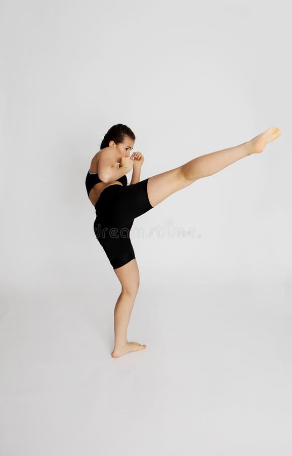 Beautiful girl boxing stock image. Image of boxer, pose - 97988999