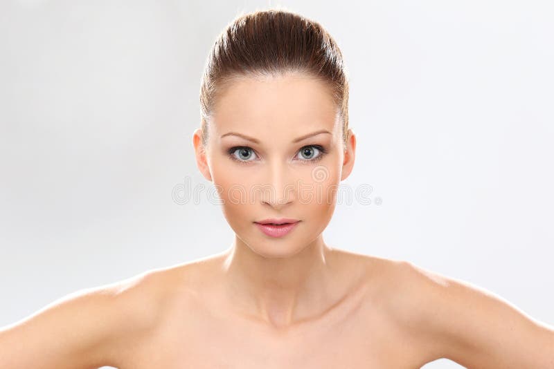 Beautiful Girl with Clean and Perfect Skin Stock Photo - Image of body ...