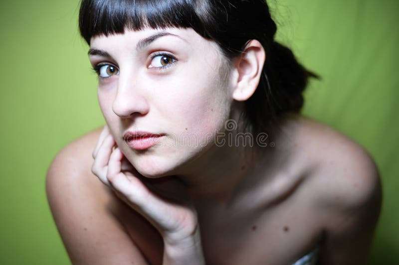 Hesitant Teen Girl stock photo. Image of look, distant - 1862362