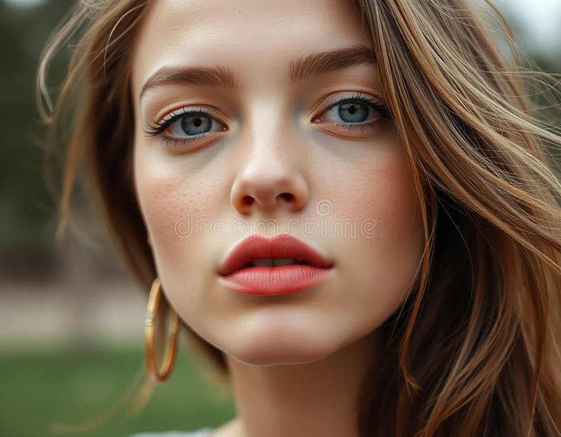 Beautiful Girl with Colorful Makeup Vibrant Expression of Art and Style ...