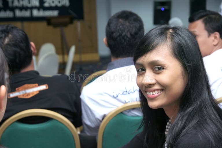 Beautiful Girl in the Crowd Stock Image - Image of young, female: 7574441