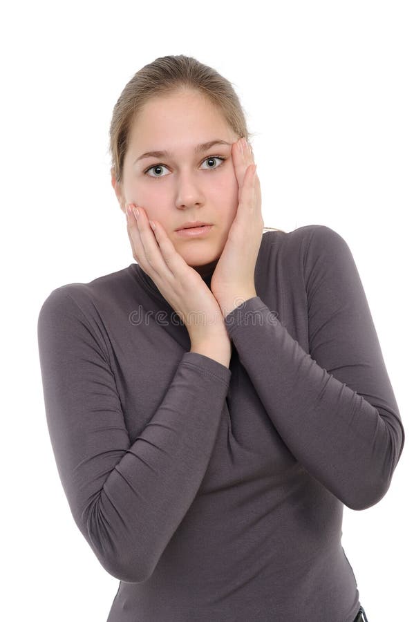 Beautiful girl crying stock image. Image of face, emotional - 17635853