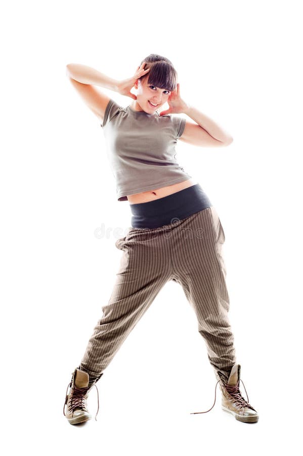 Dancing a young girl stock photo. Image of leisure, disco - 1546722