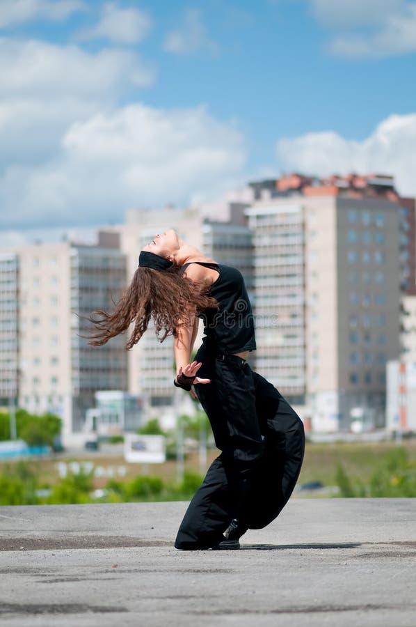 Beautiful Girl Dancing Modern Style Stock Image - Image of beautiful ...
