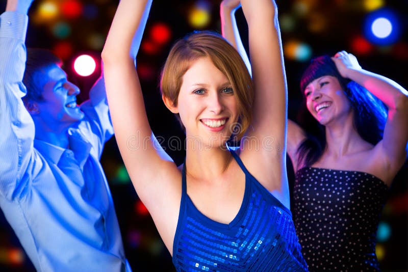 Beautiful Girl Dancing at a Party Stock Photo - Image of friends ...