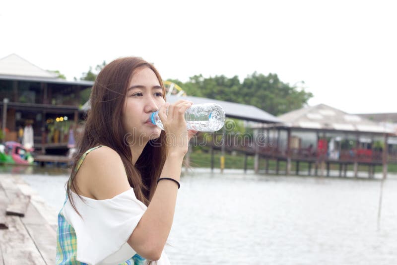 Beautiful Girl Dinking Water Stock Image - Image of clean, drink: 41648657