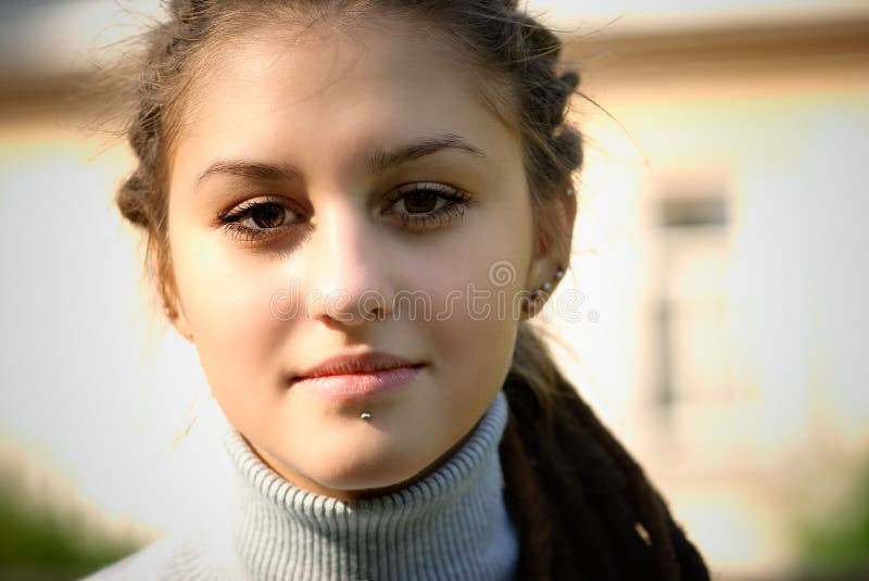 Beautiful Girl with Dreadlocks Stock Image - Image of clothing ...