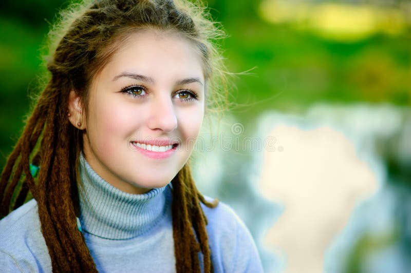 Beautiful Girl with Dreadlocks Stock Image - Image of hairstyle ...