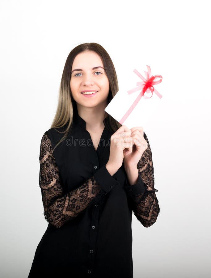 Beautiful Girl Envelope Tied Ribbon Stock Photos - Free & Royalty-Free ...