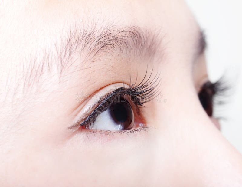 Blind eye without pupil stock photo. Image of eyebrows - 12161462