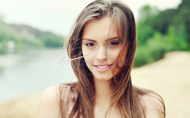 Pretty Cute Beautiful Russian Girl Stock Image - Image of nose ...