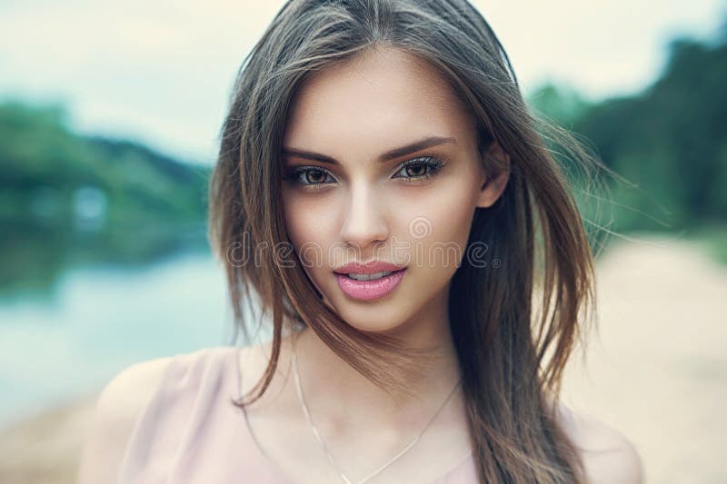 Beautiful Girl Face Close Up Stock Photo - Image of caucasian, lady ...
