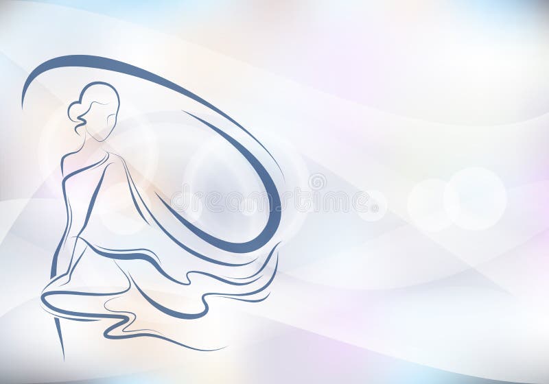 Beautiful Girl in Flying Dress Stock Vector - Illustration of dressy ...