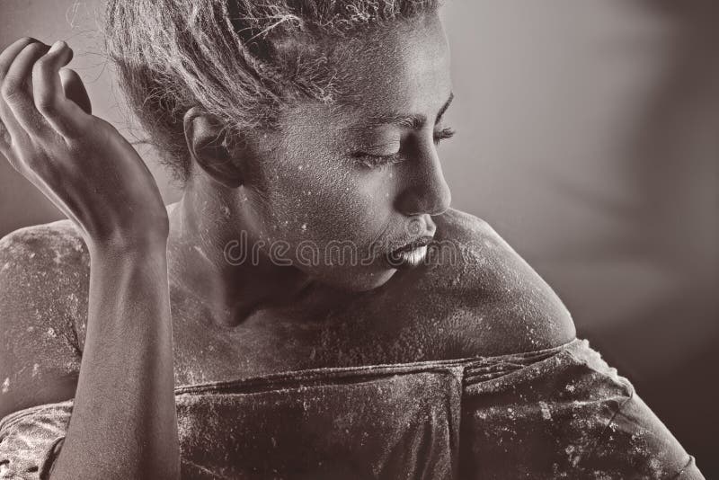 Beautiful Girl with Frost on Face Stock Photo - Image of girl ...
